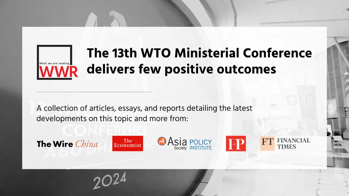 The 13th WTO Ministerial Conference delivers few positive outcomes ...