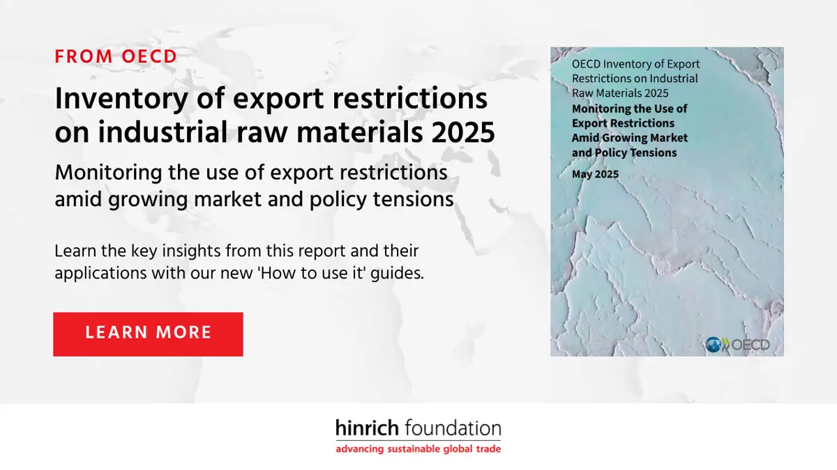 OECD inventory of export restrictions on industrial raw materials 2025 ...